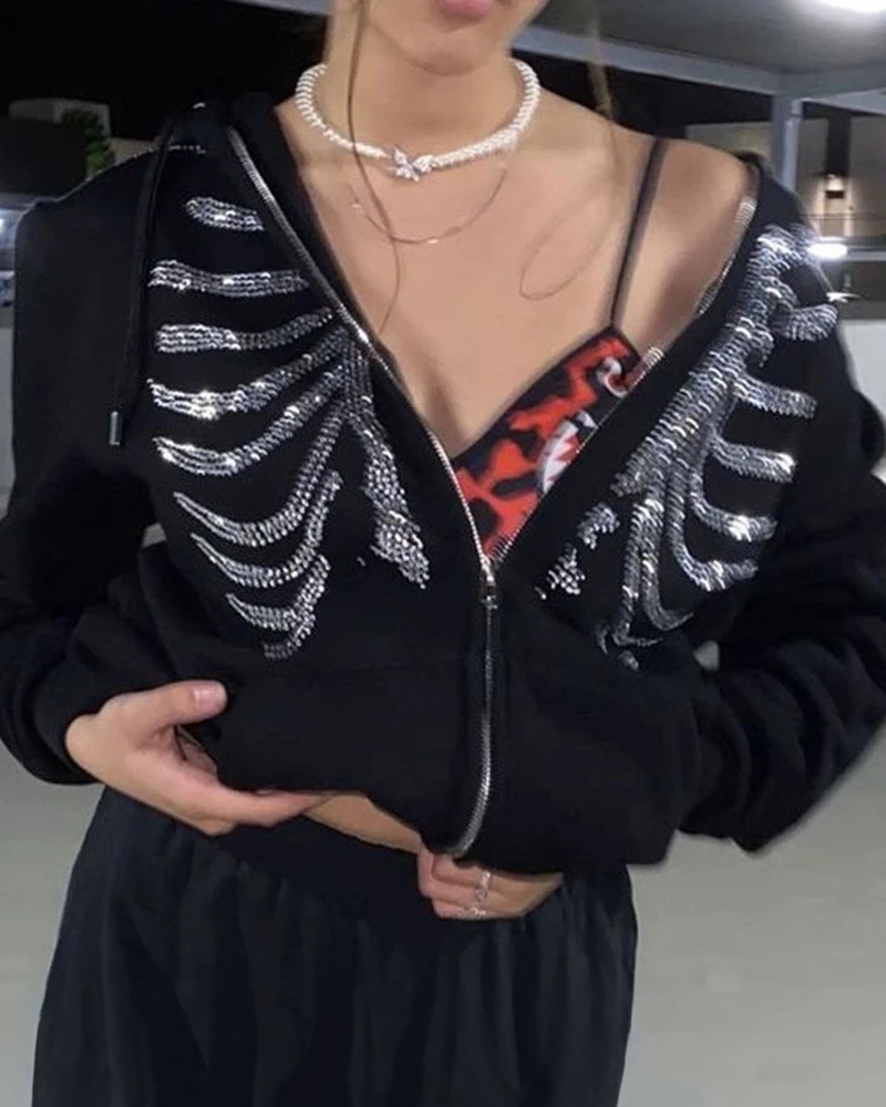 Gilet squelette Y2K | Y2K Plug