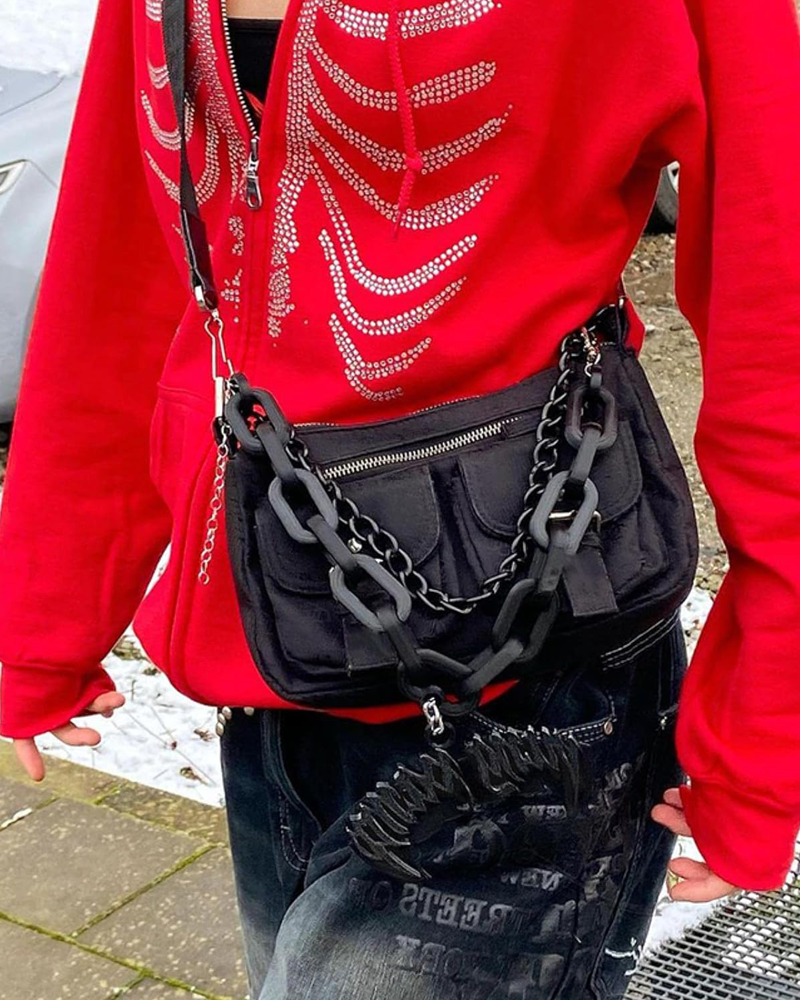 Gilet squelette Y2K | Y2K Plug